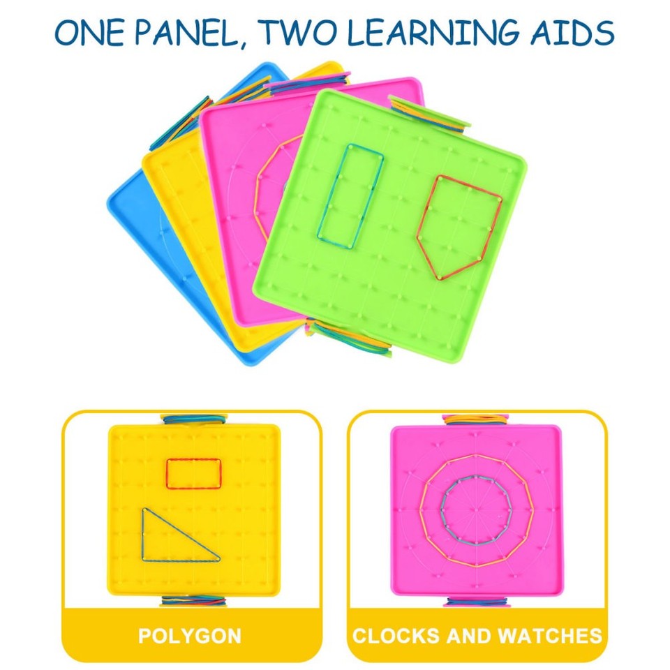 20 pcs Plastic Nail Board Plate Creative Geoboard For Kids Mathematics ...