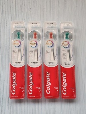 (Lot of 4) Colgate Total Active Prevention Toothbrush, Foaming Clean ...
