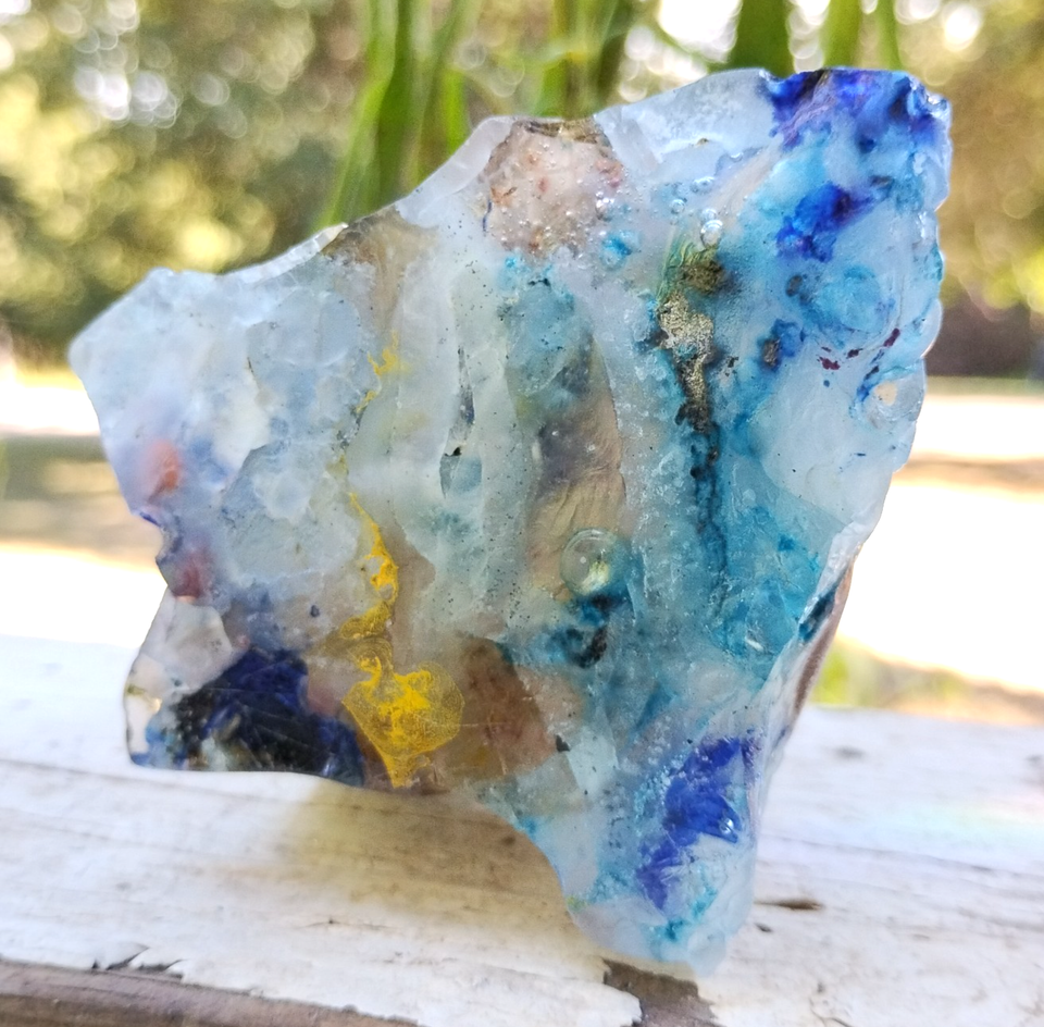 glass rock slag aquarium landscape multi color slag glass lapidary ...