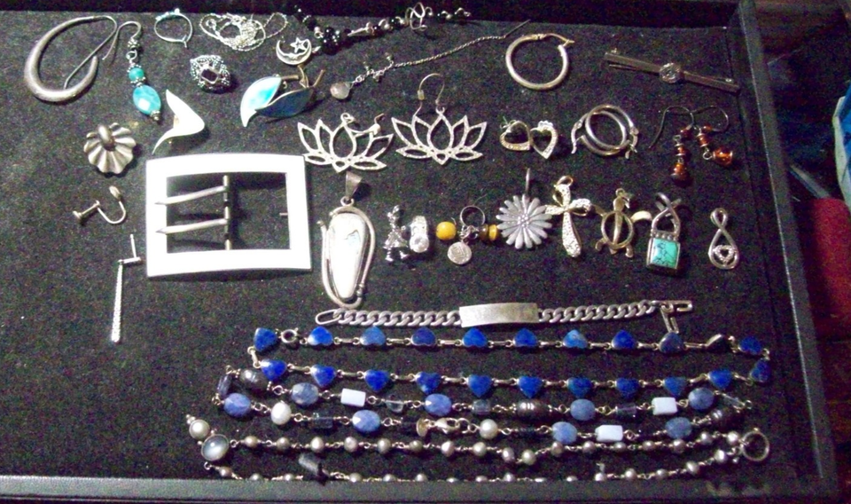 Sterling Silver 925 Jewelry Lot 156 Grams NOT ALL SCRAP PANDORA SWEDEN ...