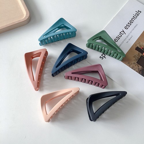 Women Large Matte Hair Claw Clip Clamp Hairpin Triangle Shape Barrette ...