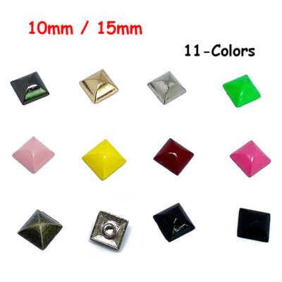 10mm 15mm Metal DIY Square Decorative Rivets Pyramid Rivets Leather ...