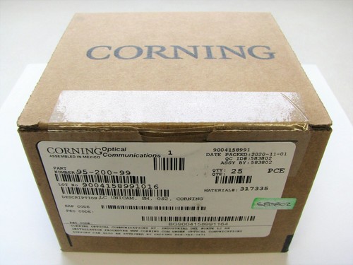 (BOX OF 25) Corning 95-200-99 Unicam Connector Pretium LC Singlemode/SM ...