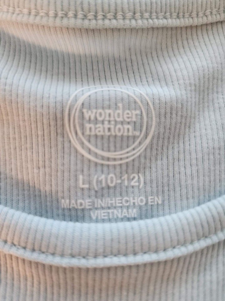 Light Blue Large 10/12 Ribbed Tank Top (Wonder Nation) | eBay