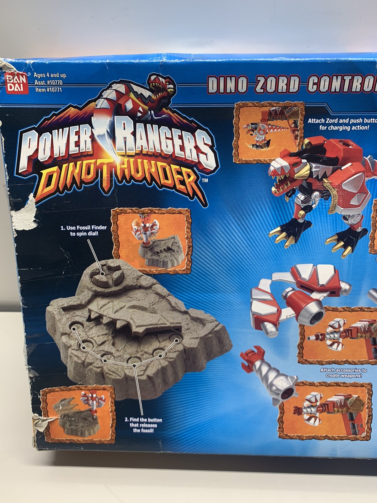 Power Rangers Dino Thunder Dino Red Zord Controller Fossil Finder ...