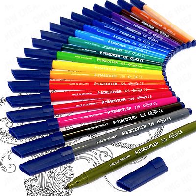 STAEDTLER Noris Club Felt Tip Pens in Wallet 20 - Adult Colouring ...