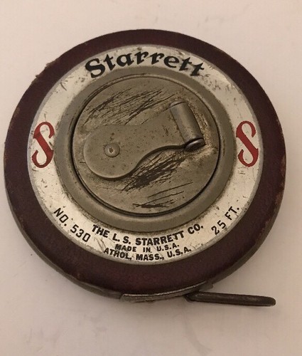 Vintage Starrett 25” No. 530 Crank Tape Measure | eBay