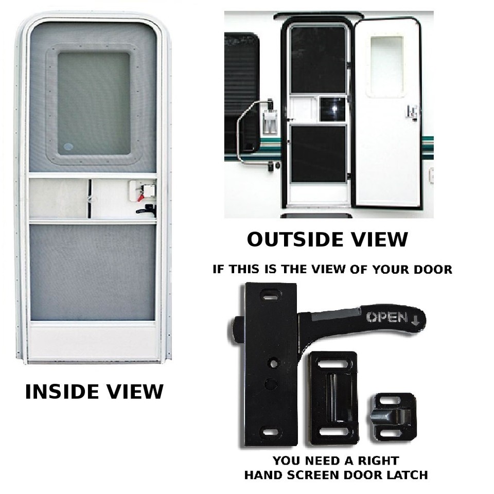 Rv Door Latch Right-Hand Screen Door Latch Handle For RV, Motorhome ...
