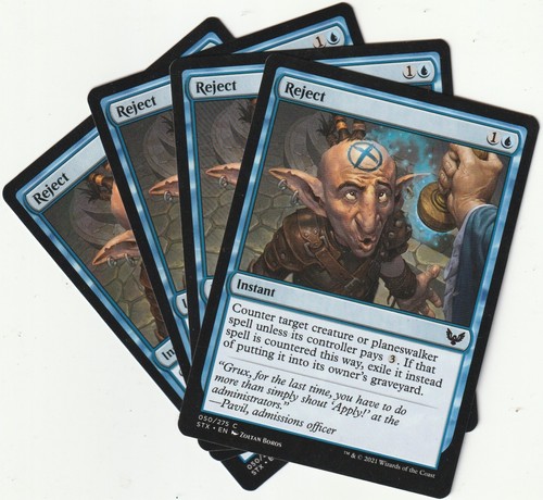 4 MAGIC: The Gathering REJECT Blue Instant MTG PLAYSET *Blauer ...
