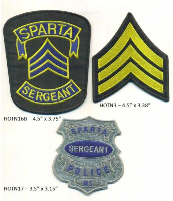 IN THE HEAT OF THE NIGHT - SPARTA SERGEANT PATCH SET - HOTN4-16B-17 | eBay