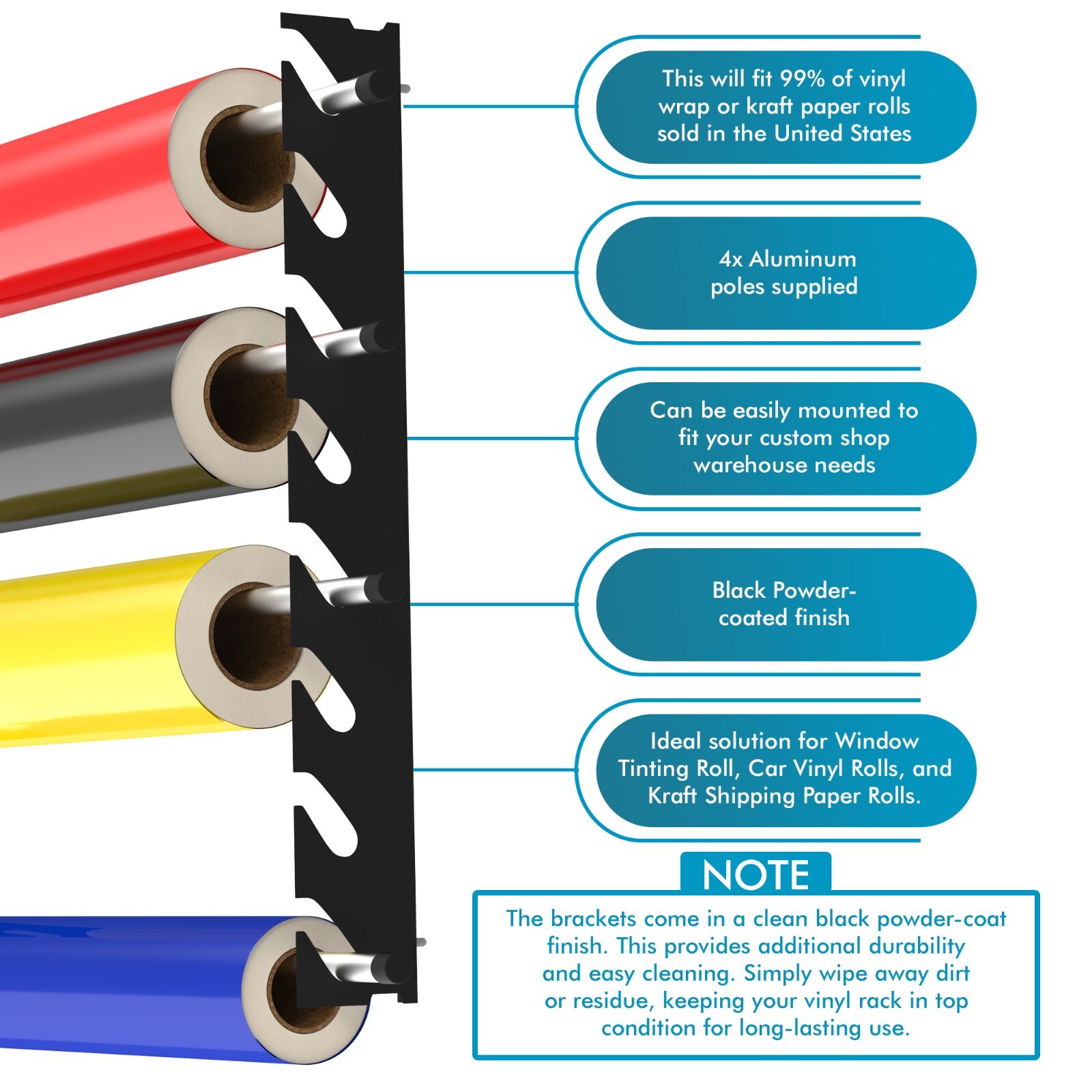 Car Vinyl Wrap Wrapping Sheet Sticker Decal Wall Rack/Holder Dispenser ...