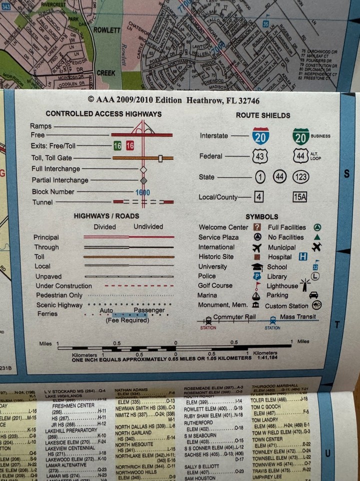 AAA Dallas Texas Street Map City Series 2009-2010 Edition | eBay