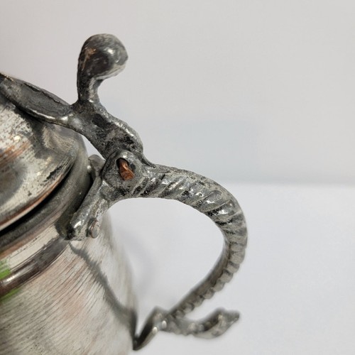 Turkish MoroccanTeapot w/ Lid Middle Eastern Nickel Copper Embossed 16 ...