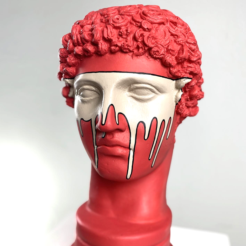 Handmade Pop Art Hermes Sculpture, Greek Roman Mythology Statue Bust ...