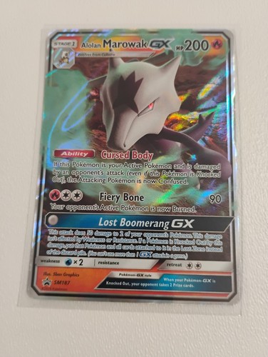 Pokemon Alolan Marowak Gx Black Star Promo Ultra Rare Holo Card: MINT ...