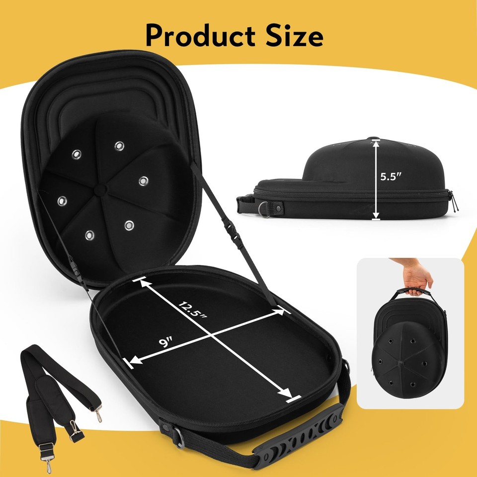 Hat Travel Case, Hat Carrier Travel Case with Adjustable Shoulder Strap ...
