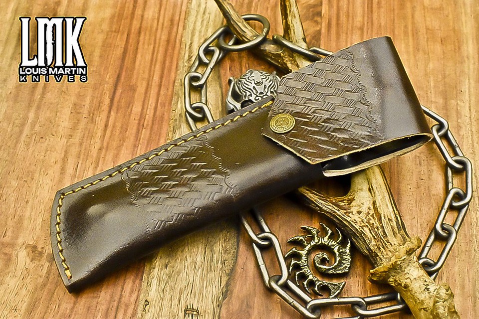 LMK Hand Forged Antique Table Set AUS-8 Steel Hammered Pattern Lot of 3 ...