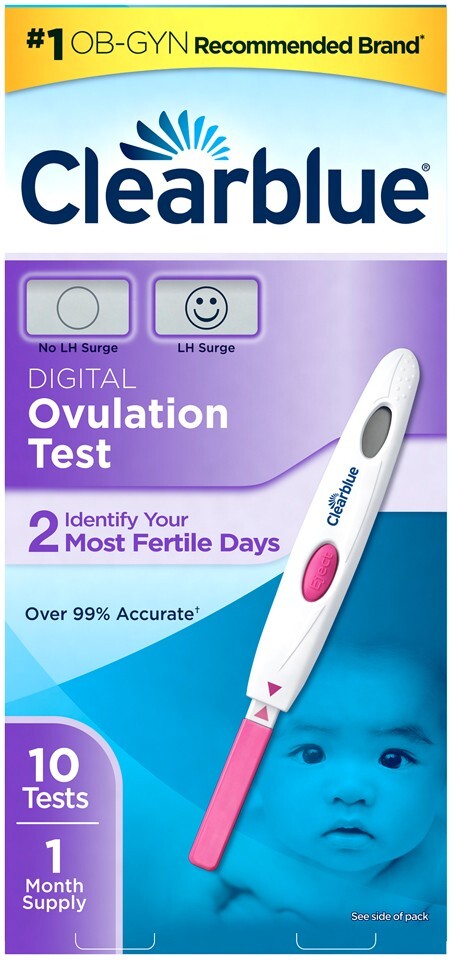 CLEARBLUE EASY OVULATION TEST DIGITAL 10 CT, Digital Ovulation ...