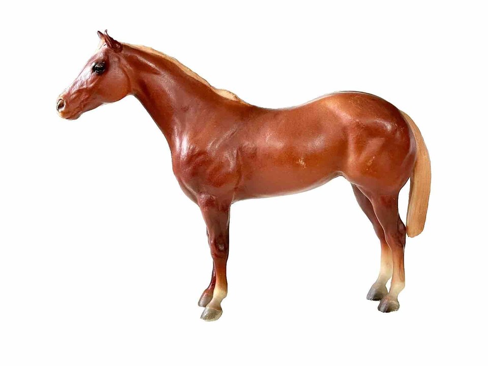 Large Traditional Scale Breyer Model Horses-Lot Of 2 Chestnuts W ...