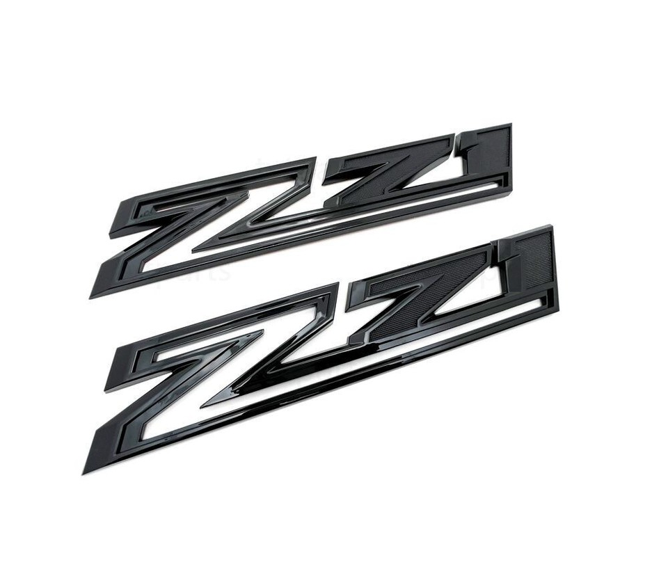 2pc 2019-2024 Chevy Silverado Z71 4x4 Emblem Fender Letter Badge Gloss ...