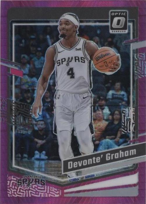 2023-24 Panini Donruss Optic - Devonte' Graham #100 Pink Hyper Prizm ...