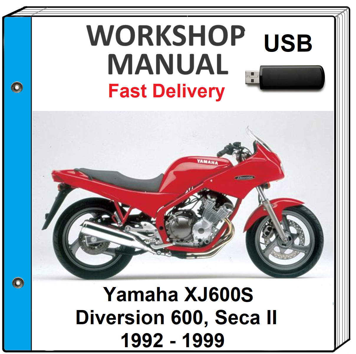 YAMAHA XJ600S DIVERSION 600 SECA II 1992 - 1999 SERVICE REPAIR SHOP ...