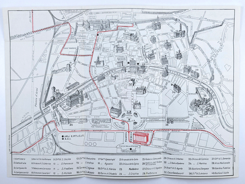 1956 Hotel Dei Cavalieri Pisa Italy Vintage Advertising Travel Brochure ...