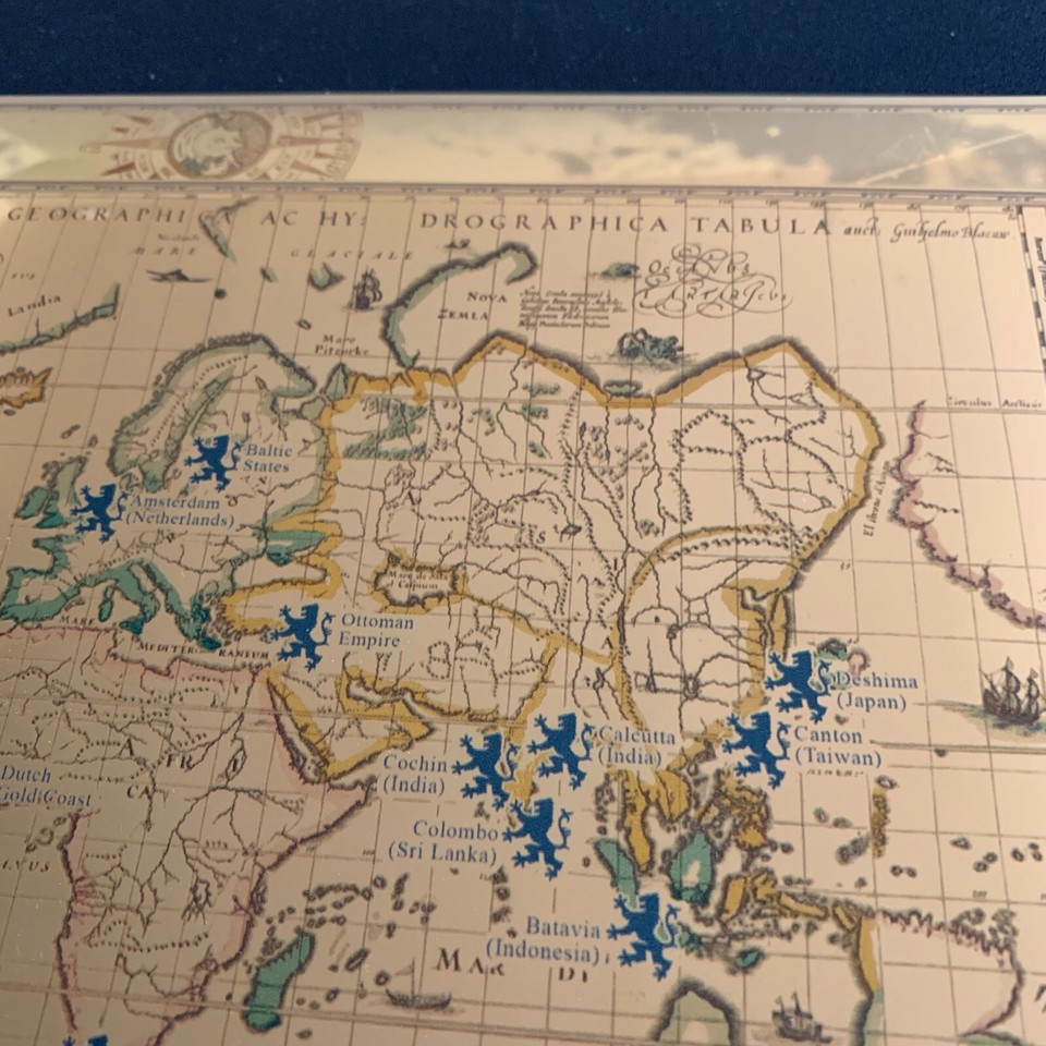 24K Gold Royal Dutch Map by Valaurum | eBay