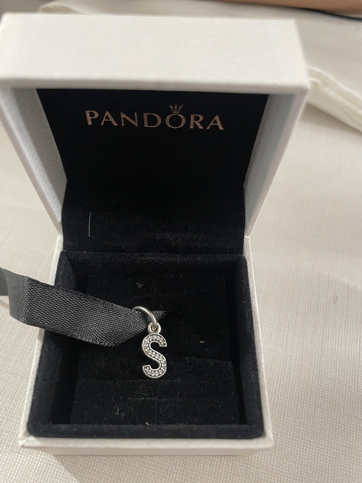 Genuine Pandora Sparkling Letter S Alphabet Dangle Ch… - Gem