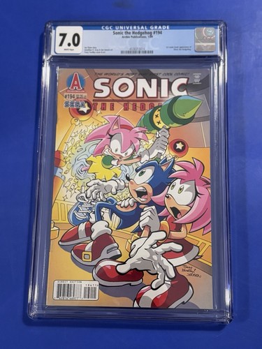 Sonic the Hedgehog #194 CGC 7.0 1st Appearance Silver Archie Shadow ...