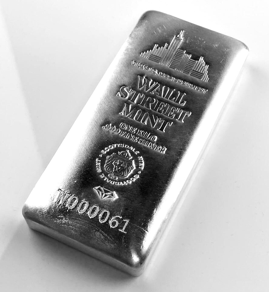 *INVESTMENT NOW! 1-Kilo (32.15 Troy oz) 999 FN SILVER *WALL ST. MINT ...