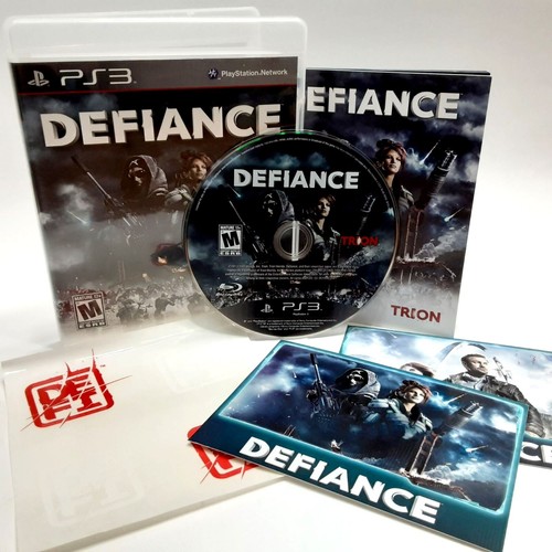 Defiance (PS3 PlayStation 3, 2013) Complete + Collector Postcards and ...