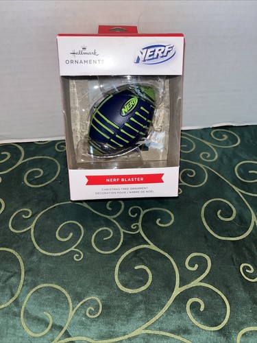 NEW HALLMARK HASBRO ORNAMENT NERF FOOTBALL NERF BLASTER CHRISTMAS TREE ...