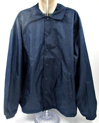 NWT First Class Waterproof Nylon Security Windbreaker Navy Blue Size M ...