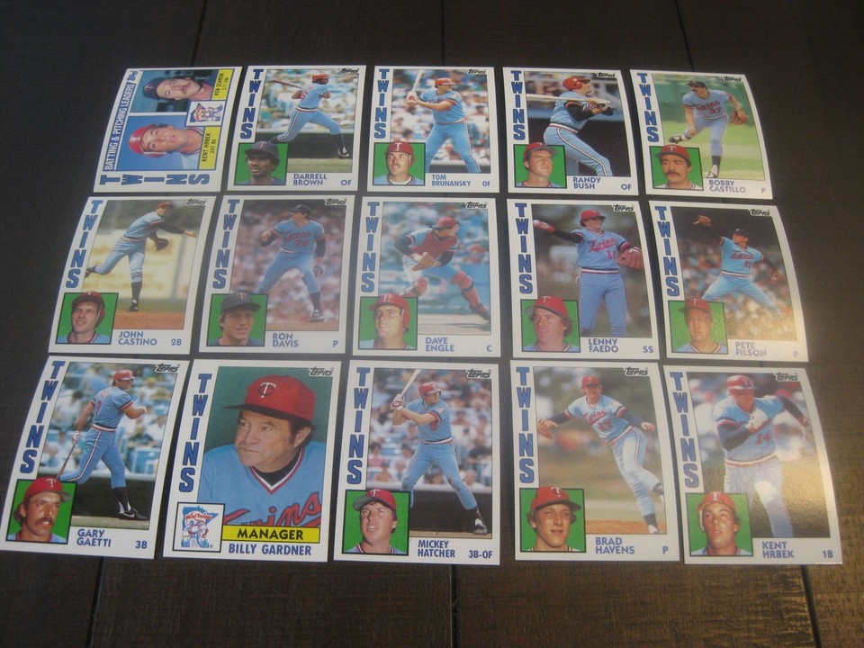 MINNESOTA TWINS 1983 & 1984 Topps Team Sets w Traded / Hrbek Viola ...