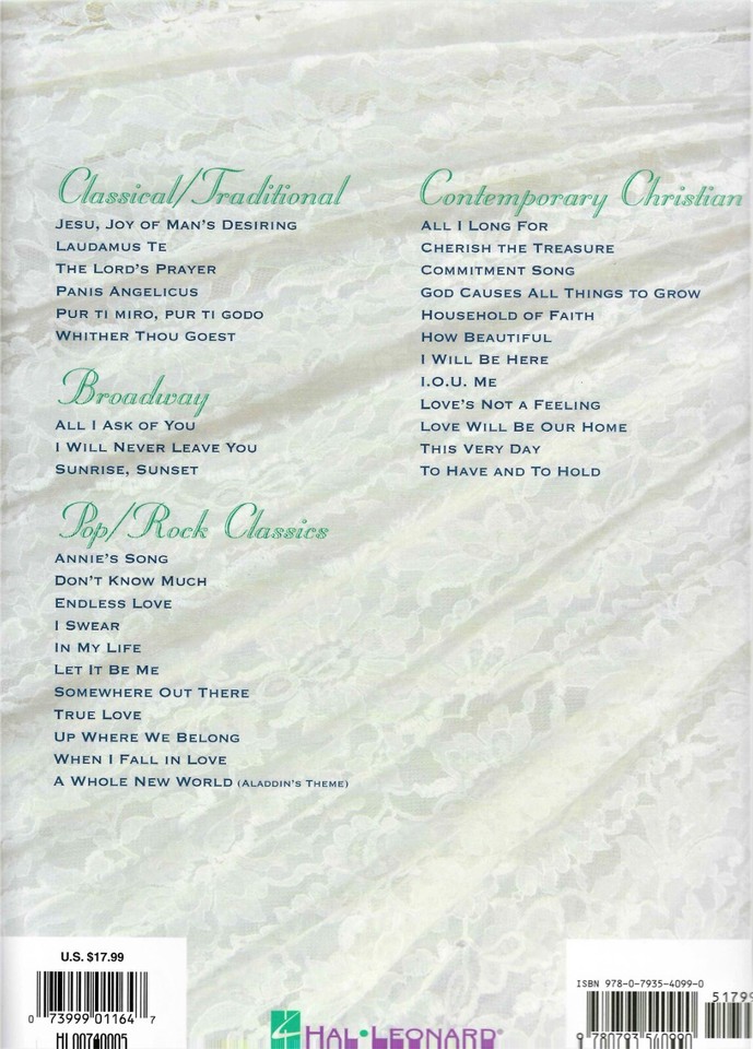 Singer Wedding Anthology Edition : 32 Duets 9780793540990| eBay