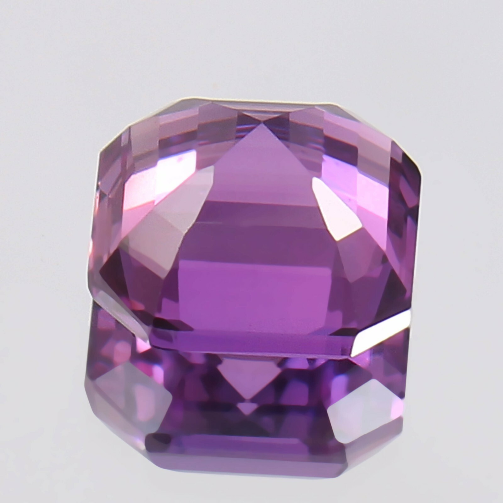 AAA Natural Bi-Color Ceylon Purple Sapphire Loose Asscher Cut Gemstone ...