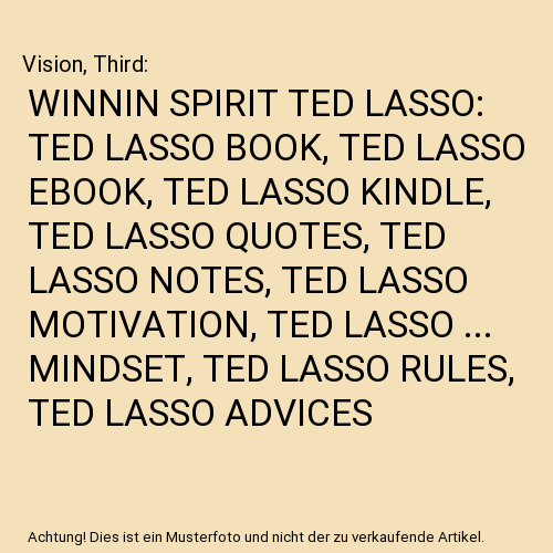 WINNIN SPIRIT TED LASSO: TED LASSO BOOK, TED LASSO EBOOK, TED LASSO ...