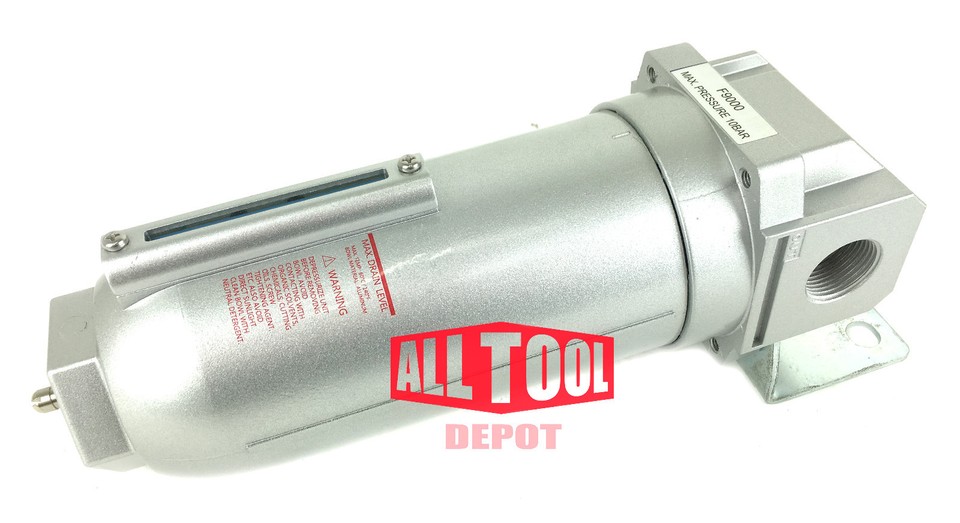 1" Inline Air Compressor Water Moisture Filter Trap Separator w/ Manual ...