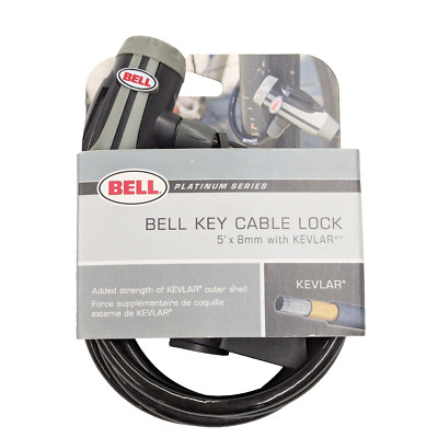 Bell Key Cable Bicycle Lock ~ 2 Keys ~ 5 ft x 8mm Heavy Duty Steel ...