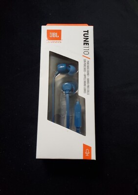 JBL TUNE 110 - In-Ear Headphone with One-Button Remote - Blue BRAND NEW ...