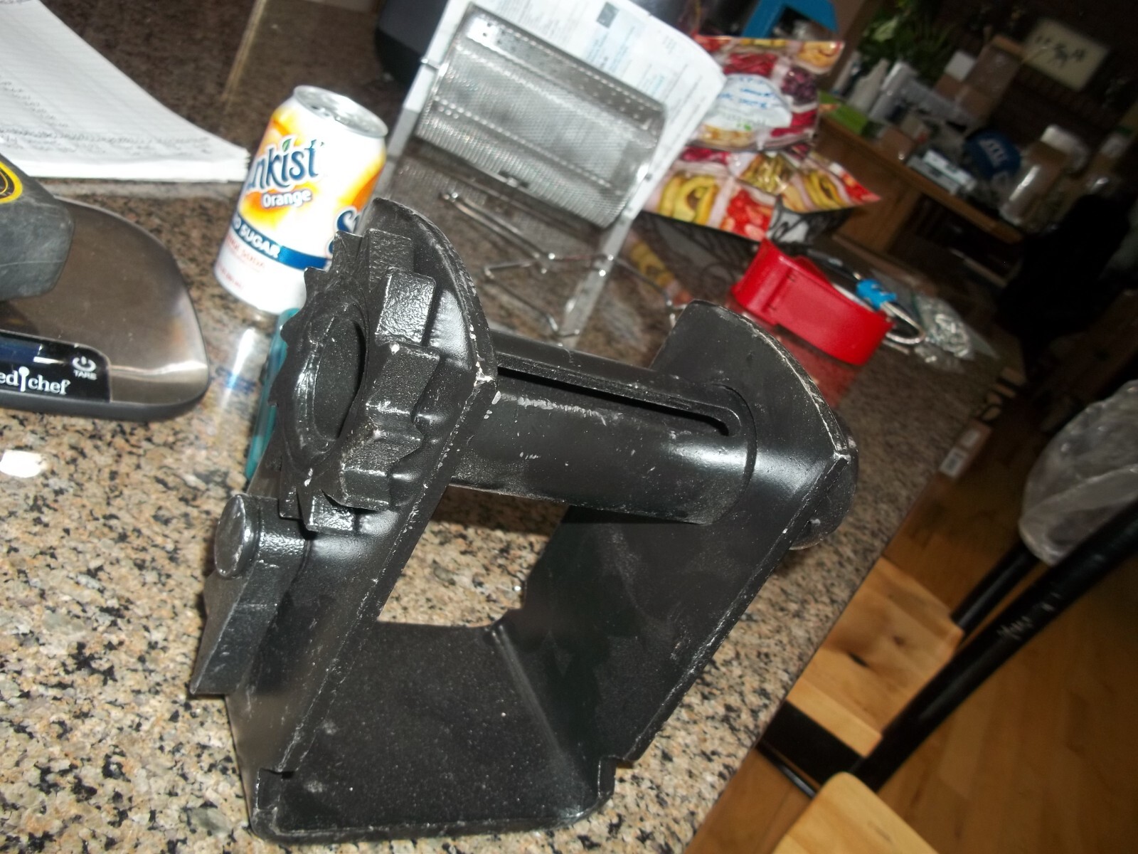 1- Weld On Winch 4" Strap Binder Flatbed Trailer Tie Down Cargo Bottom ...