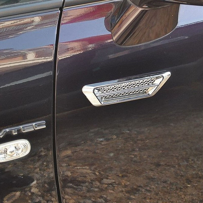 2x Car Side Air Flow Vent Fender Hole Cover Intake Grille Decoration ...