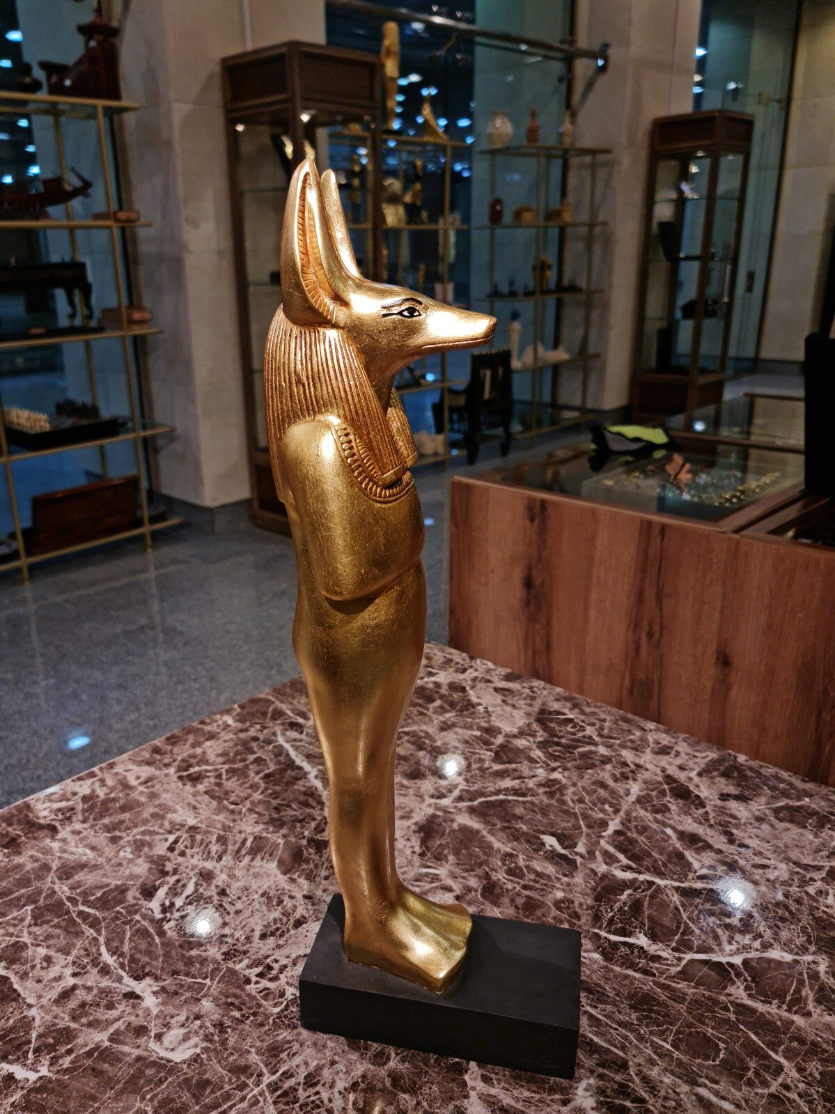 Egyptian God Anubis Ancient Egyptian Statue, Certified Museum ...