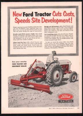 1955 Ford Tractors Danuser all purpose blade Birmingham MI VTG trade ...