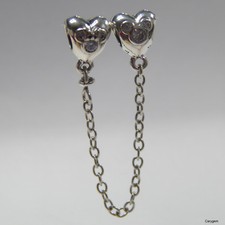 Authentic PANDORA S925 Disney Heart of Mickey Safety Chain 791704cz for ...