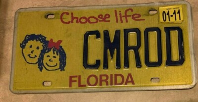 Florida Choose Life Anti Abortion License Plate 2011 CMROD | eBay