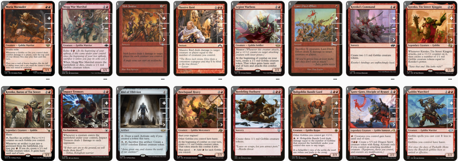 Krenko Mob Boss Mtg Edh Custom Commander Deck Goblin Tribal Tokens Ebay