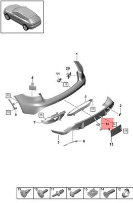 Genuine PORSCHE Macan 95B Bracket 95B807286E | eBay