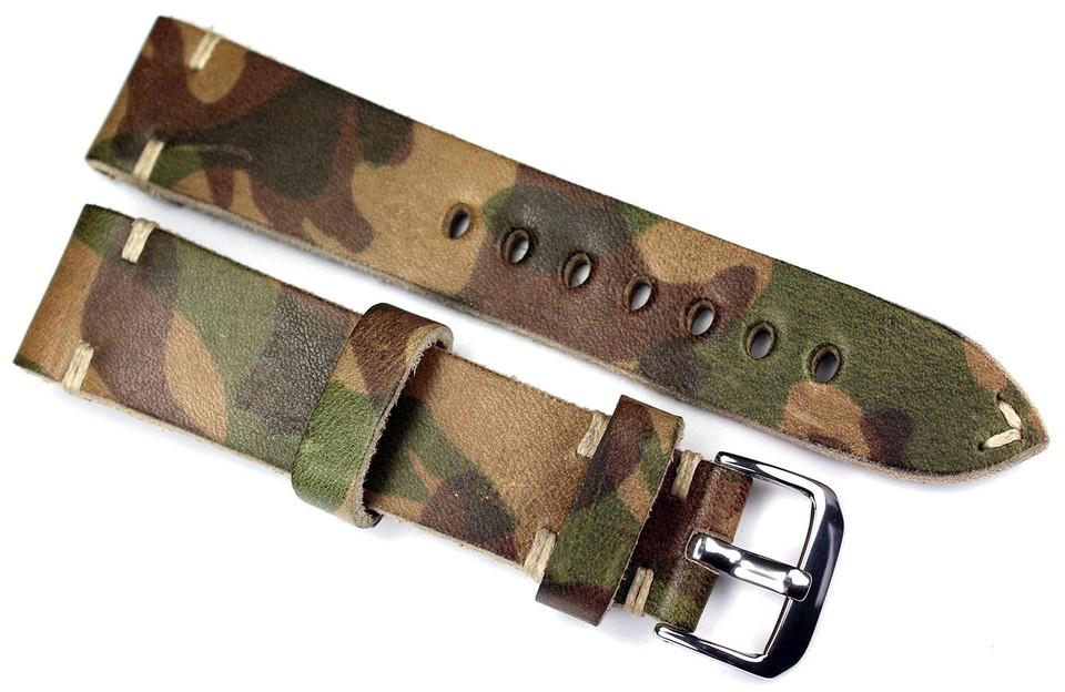 20mm handmade Germany RIOS1931 Retro Look Leather Watch Pilot Strap 20/ ...